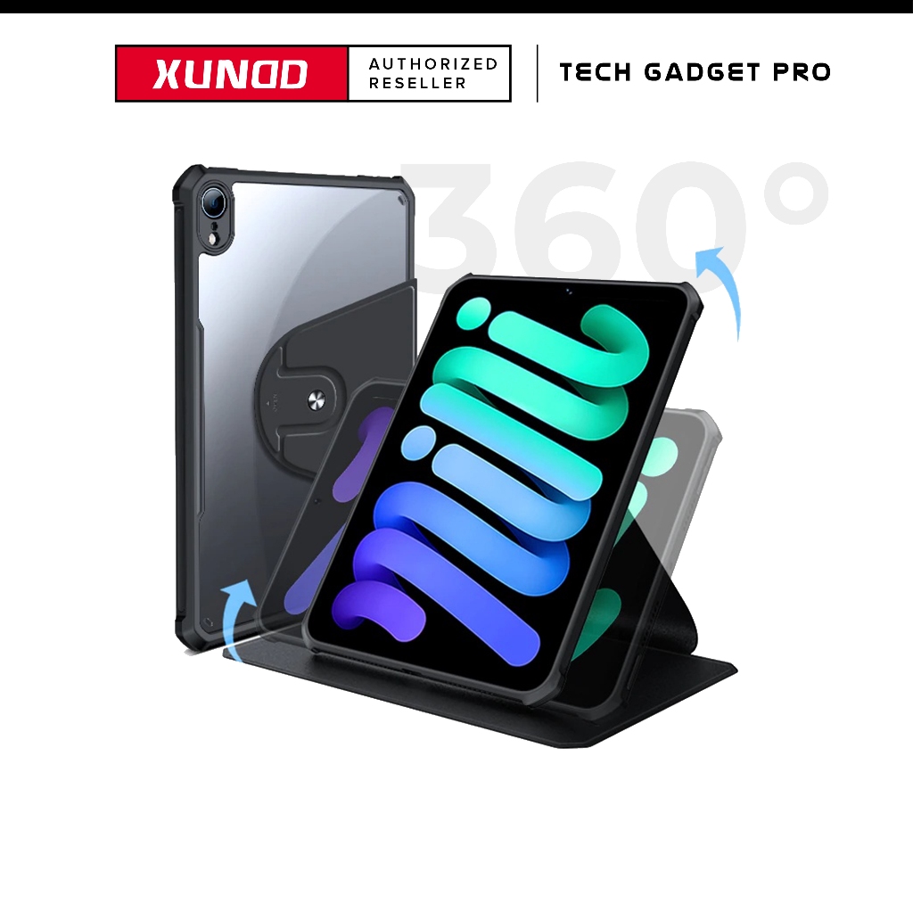 XUNDD 360 Flip Rotation Stand Holder Case for iPad Mini Air 7 6 Pro 13 ...