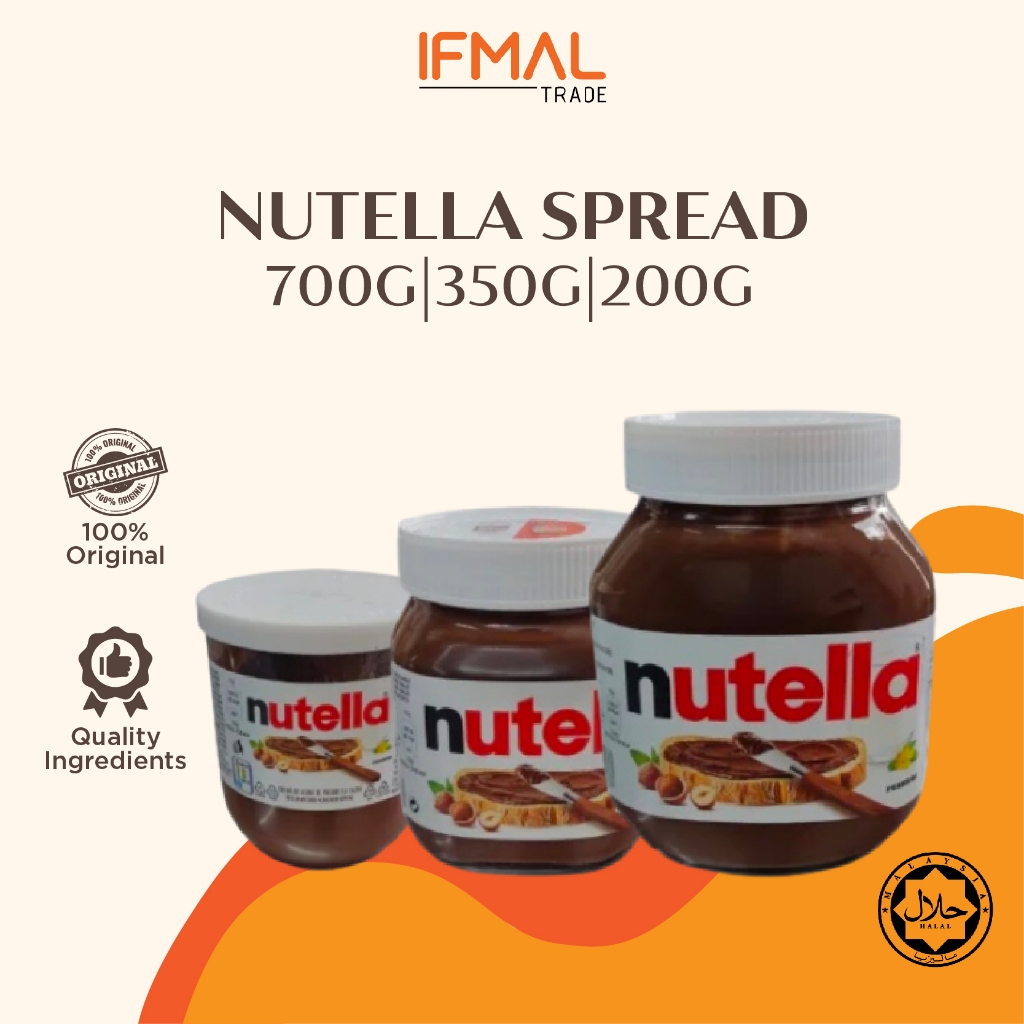 Nutella Spread 700g | 350g | 200g Hazelnut Chocolate Spread Coklat Hazelnut - Ready Stock ...