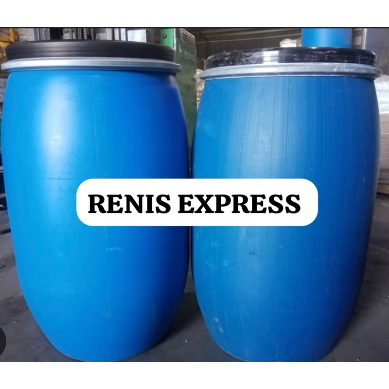 Tong Drum Plastic Open Top 120L Use Good Condition | Shopee Malaysia
