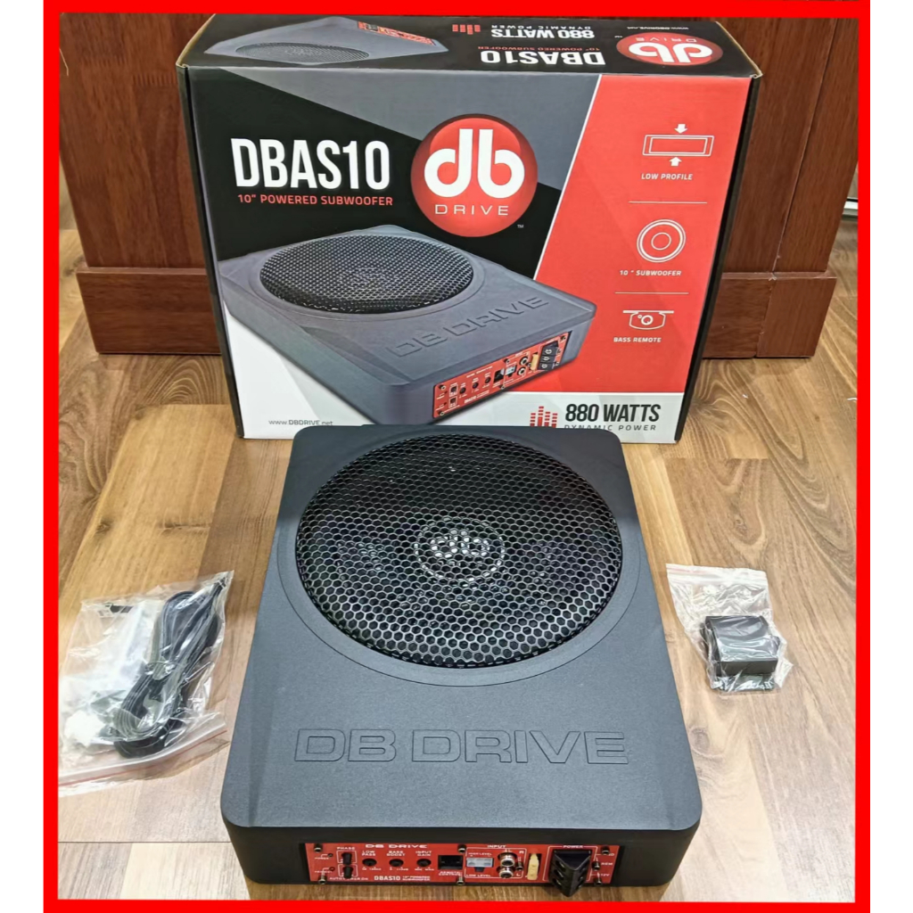DB DRIVE [DBAS10] [NEW MODEL] 10" POWERED SUBWOOFER [880 WATTS] DYNAMIC ...