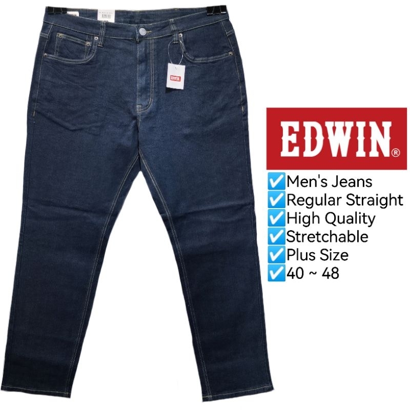 Original EDWIN Men's jeans E802 Regular Straight 7702 2718 ( Plus Size ...