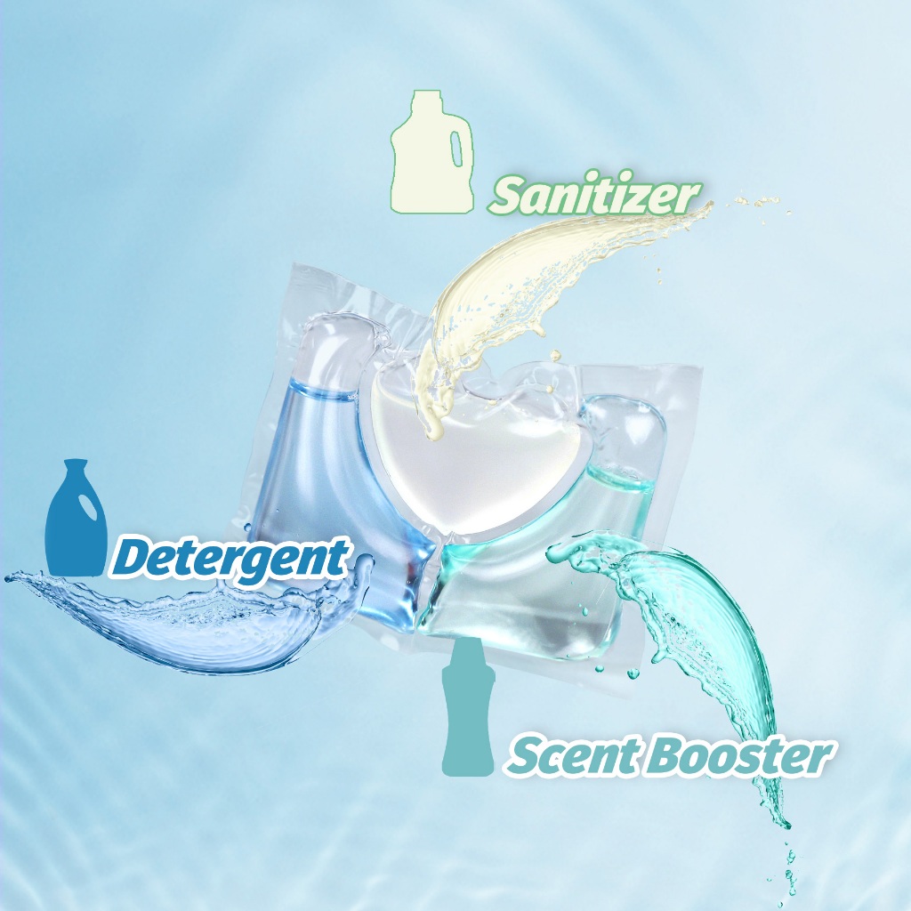 【3-in-1 Refill Bundle】178 pods for 8-month laundry, a bundle of 4 Pcs, Laugend 3-in-1 laundry ...