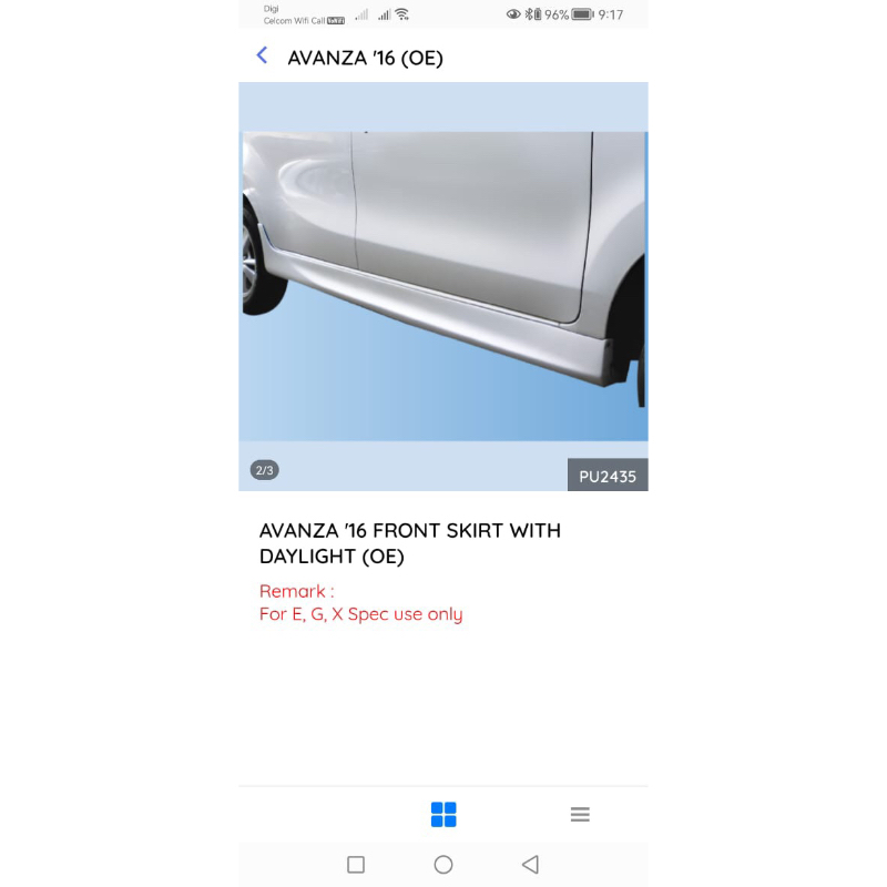 TOYOTA AVANZA 2016 SIDE SKIRT PU BODYKIT WITHOUT PAINT | Shopee Malaysia