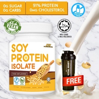 Pharmanutri Soy Protein Isolate 1kg, 33 ser(Unflavor) 91% Protein By ...