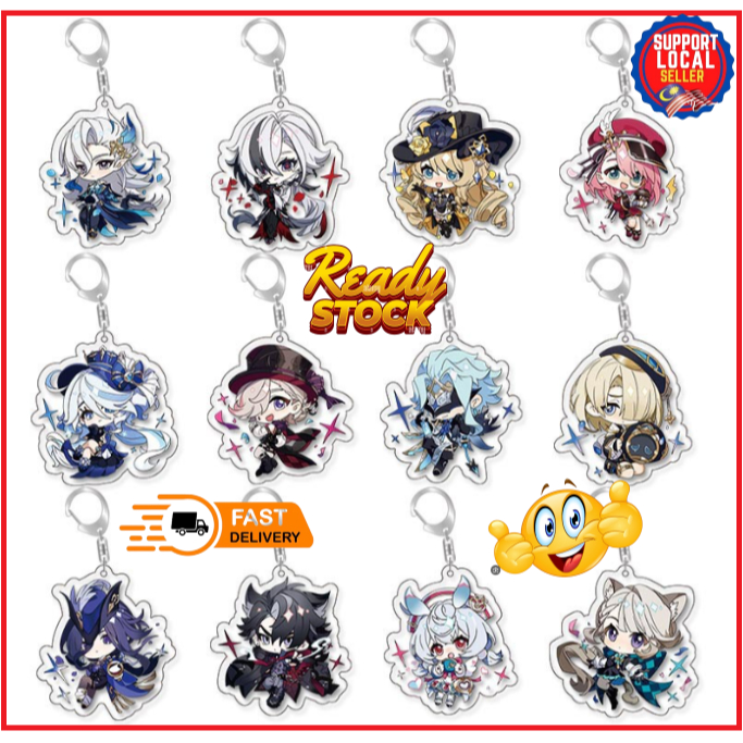 Game Genshin Impact Furina The Knave Neuvillette Clorinde Pendant ...