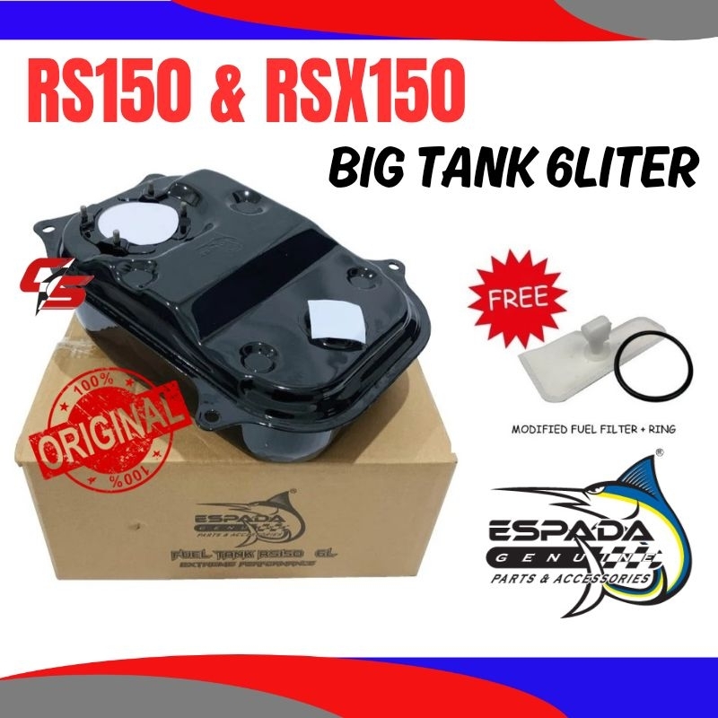 RS150 RSX 150 Winner150, Supra GTR150 BIG FUEL TANK 6 LITER ESPADA ...