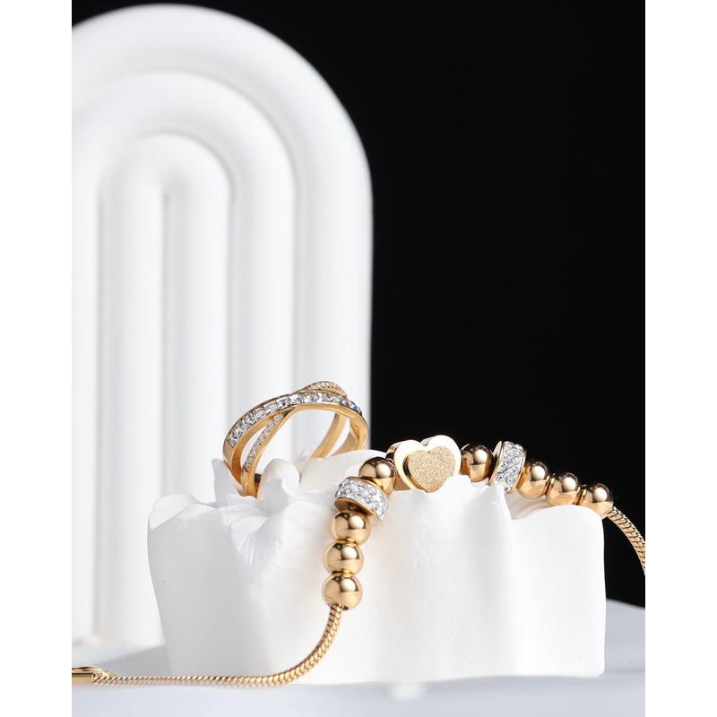 MJOY8 Cherish Collection Danny ring and Joan bracelet with material ...