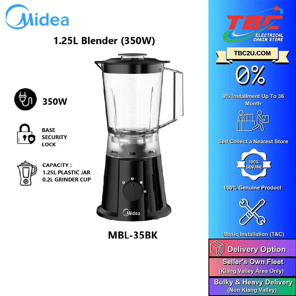 Midea MBL-35BK 1.25L Blender (350W) | Shopee Malaysia