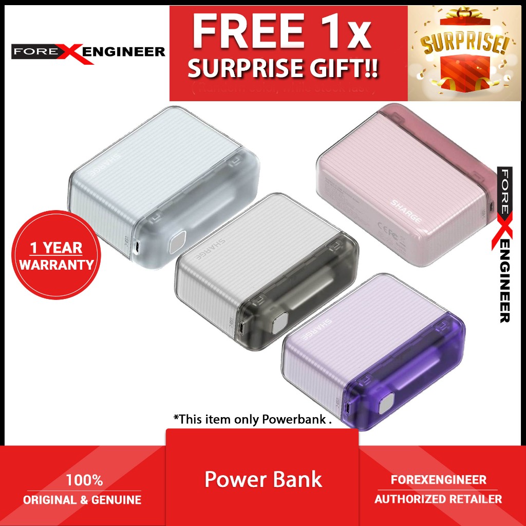 Sharge Flow Series 10,000 mAh Power Bank Credit Card Sized | Shopee ...