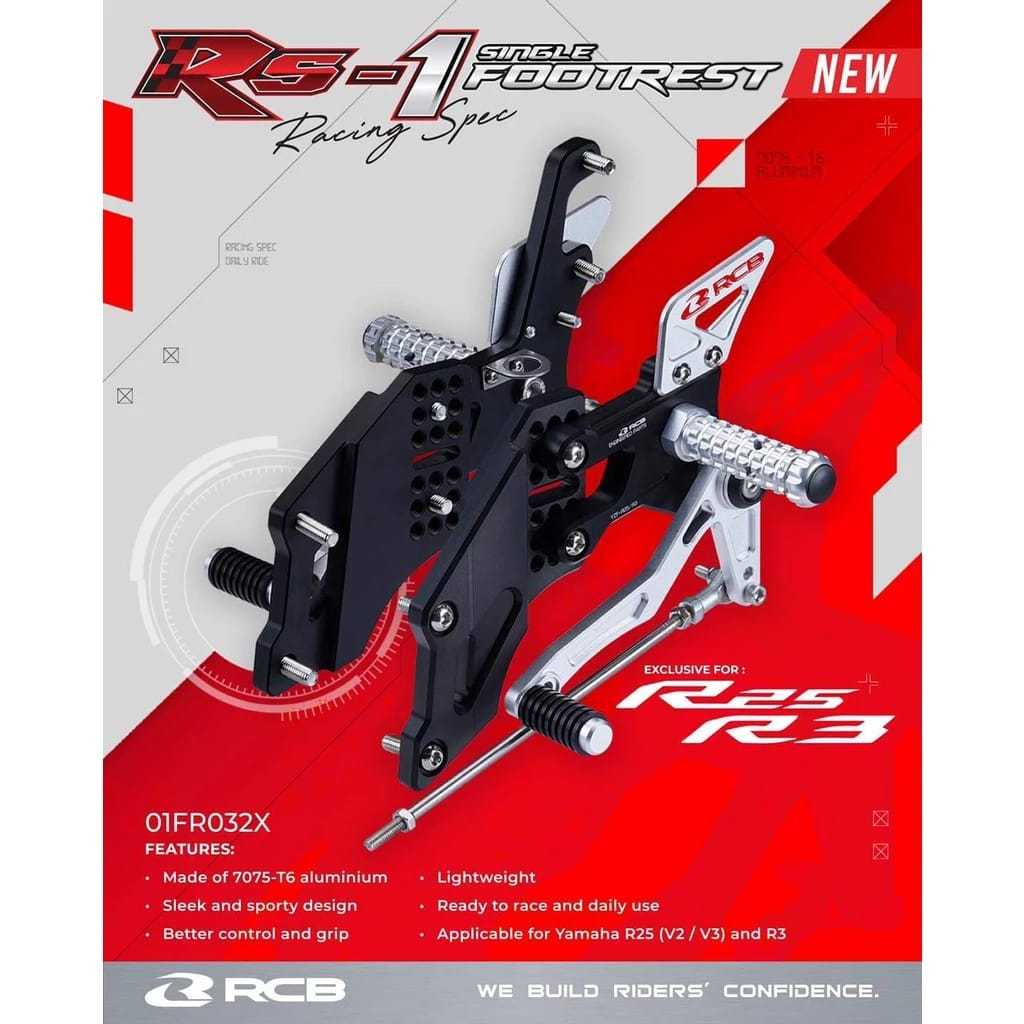 RACING FOOTREST YAMAHA R25 R3 MT25 RCB Single Footres TEMPAT PIJAK KAKI ...