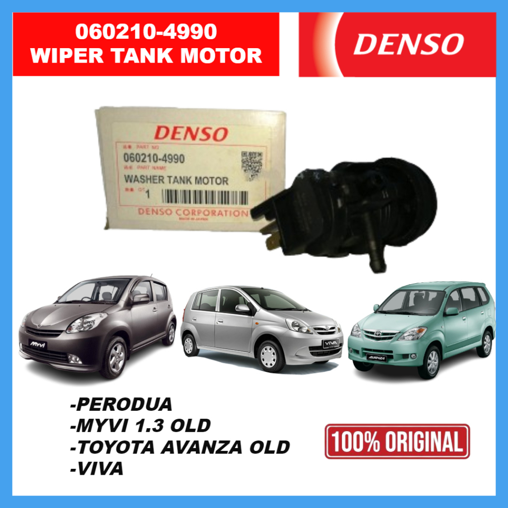 DENSO 060210-4990 WIPER / WASHER TANK MOTOR for Perodua Myvi 1.3 Old ...