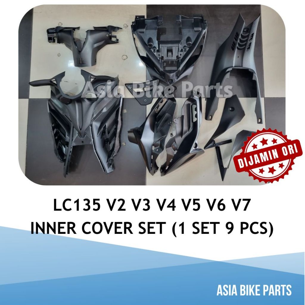 Yamaha Original LC135 V2 V3 V4 V5 V6 V7 Cover Set Inner / Cover Inner Hitam - 55D-F8400-10 ...