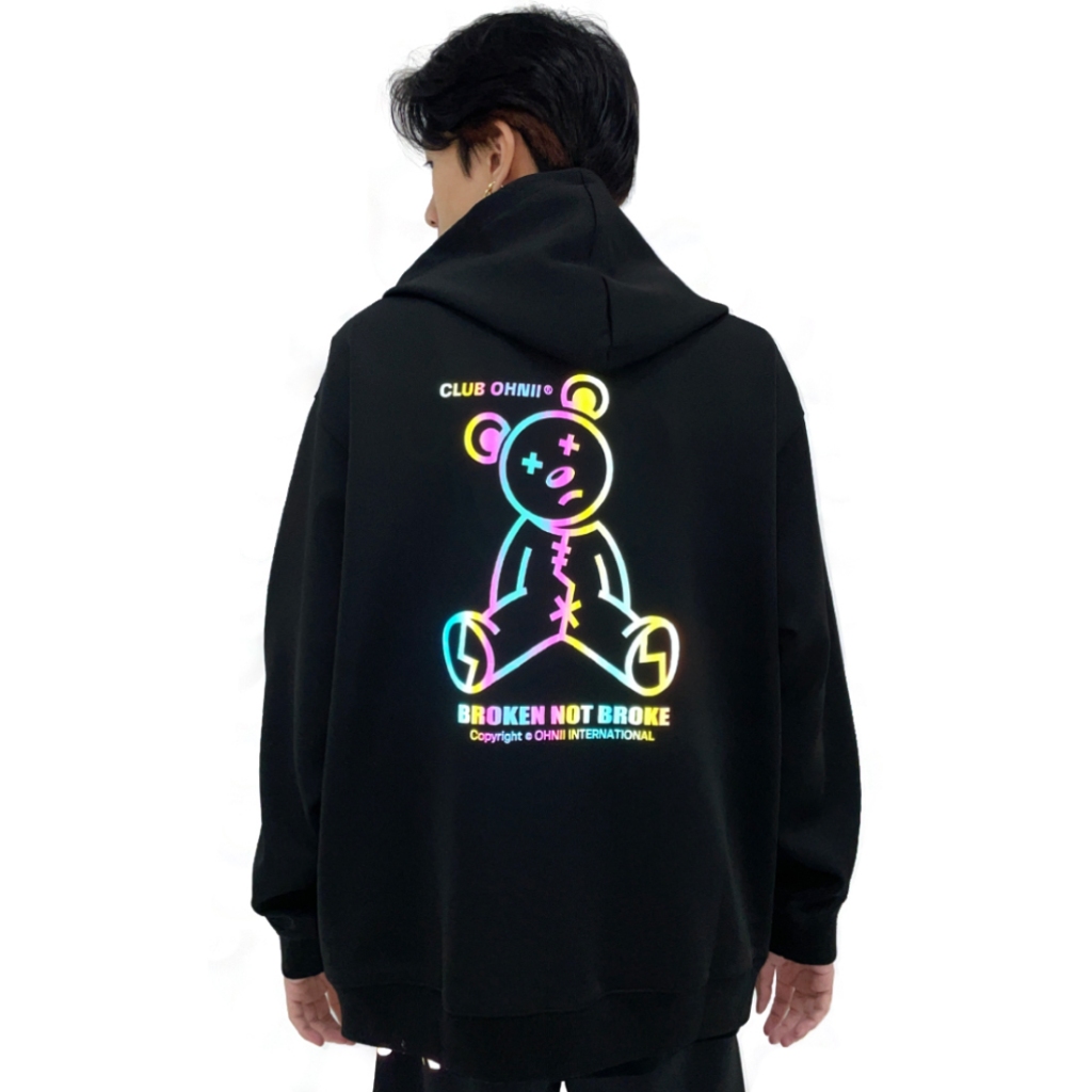 RAINBOW REFLECTIVE BROKE NOT BROKEN LANSI BEAR JACKET | Shopee Malaysia