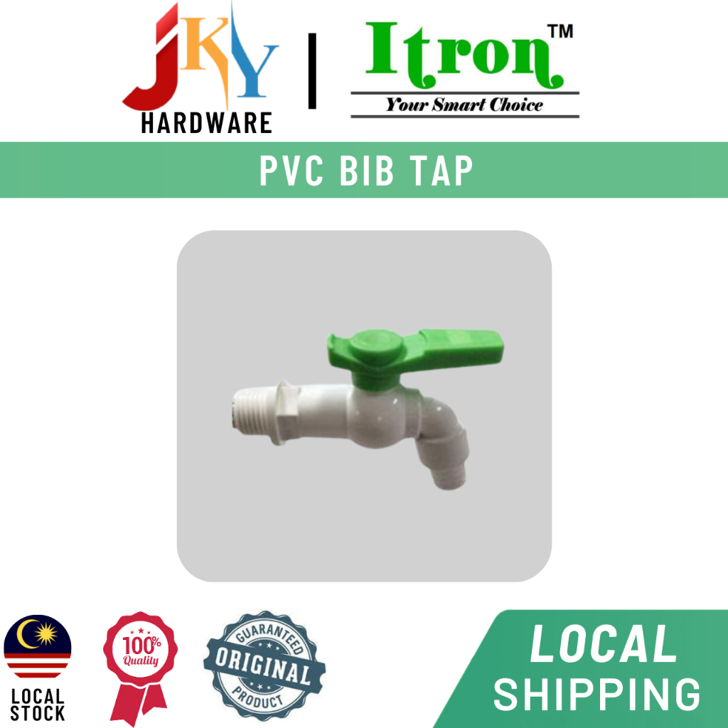 PVC Bib Tap 1/2" 15MM Kitchen & Bathroom Sink Faucet Plastic Bib Tap ...