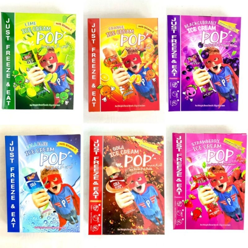 Summer Fresh 1Box x 6pcd x 35g Ice Cream Pop Series Orange Blackberry ...