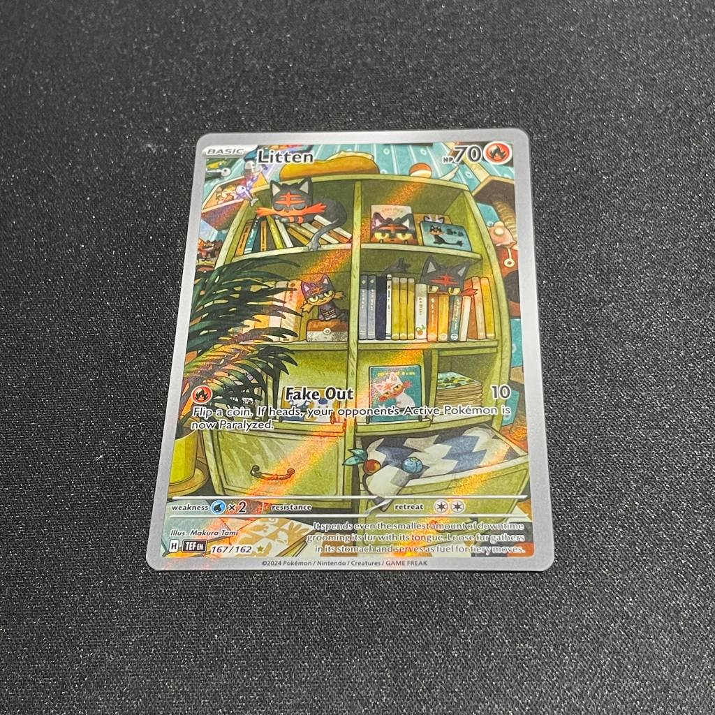 Pokemon Trading Card Game TCG: Litten 167/162 - Illustration Rare [Scarlet & Violet: Temporal ...