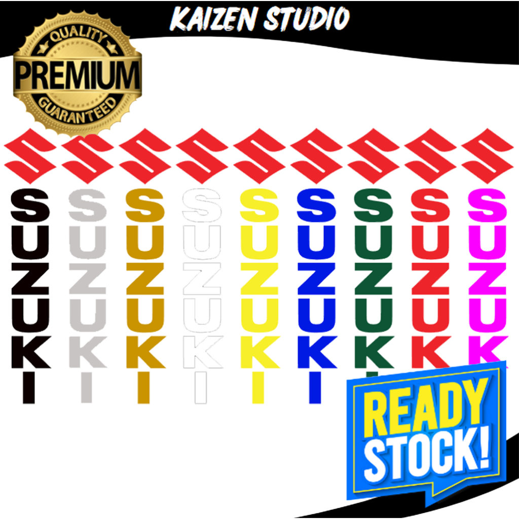 KAIZEN STUDIO SUZUKI Fork Motor Sticker Moto racing down Sticker Logo ...