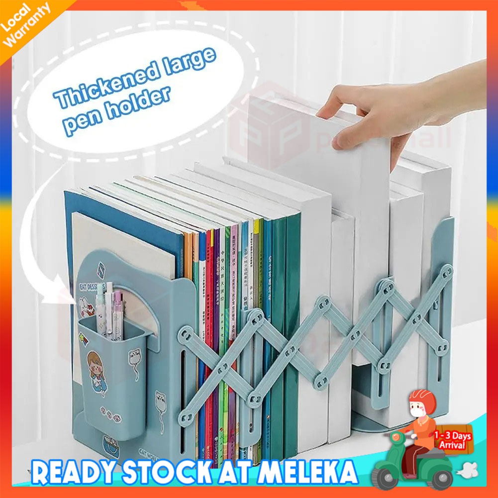 Retractable Bookends For Shelves Book Support Stand Set Adjustable ...