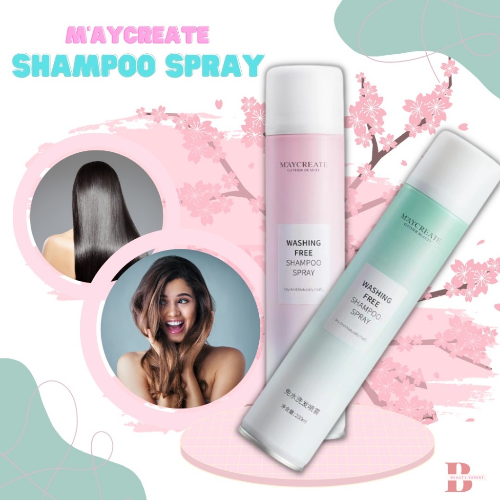 Maycreate Washing Free Shampoo Instant Dry Wash Hair Spray 蓬松喷雾 免洗喷雾 干发 ...