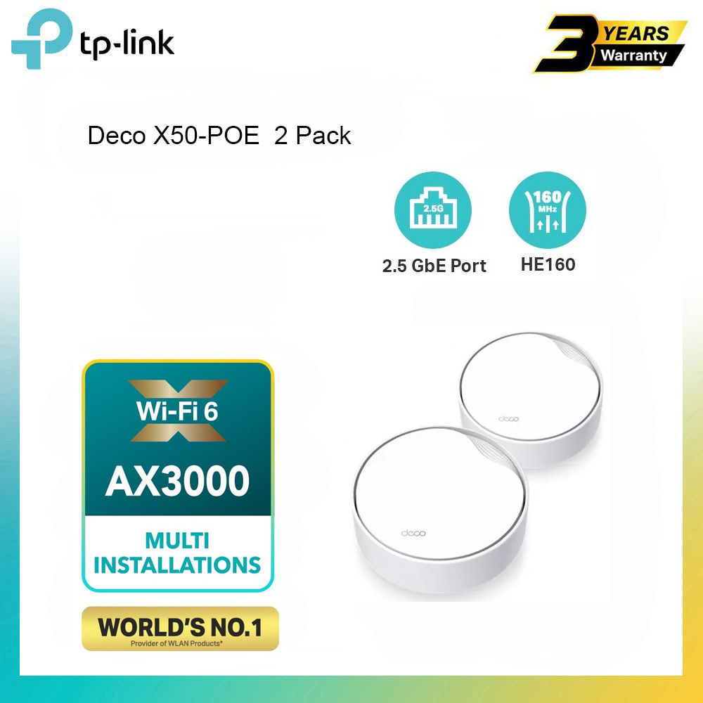 TP-Link Deco X50 / X50-PoE / X50-5G / X50-Outdoor AX3000 Ai-Driven Mesh ...