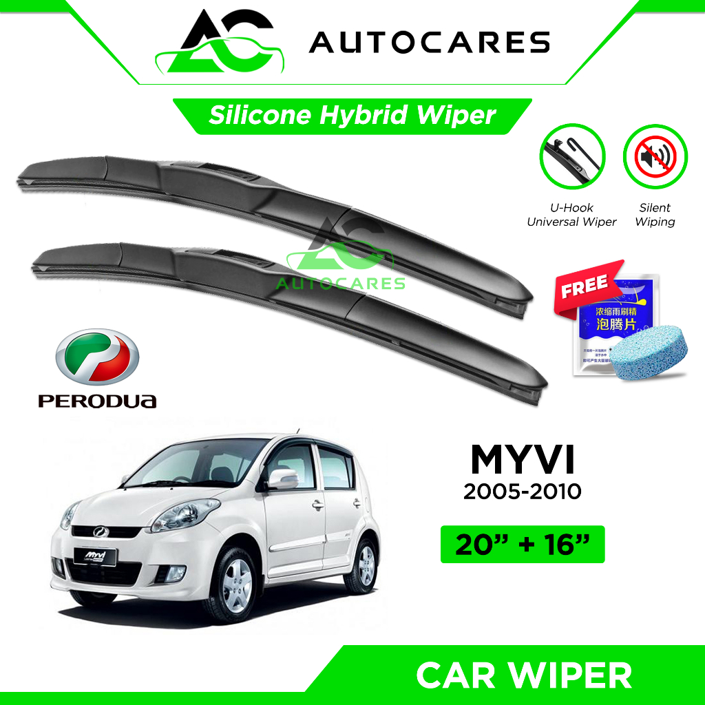 Car Wiper PERODUA MYVI 2005-2010 | Hybrid Silicone Wiper Kereta ...