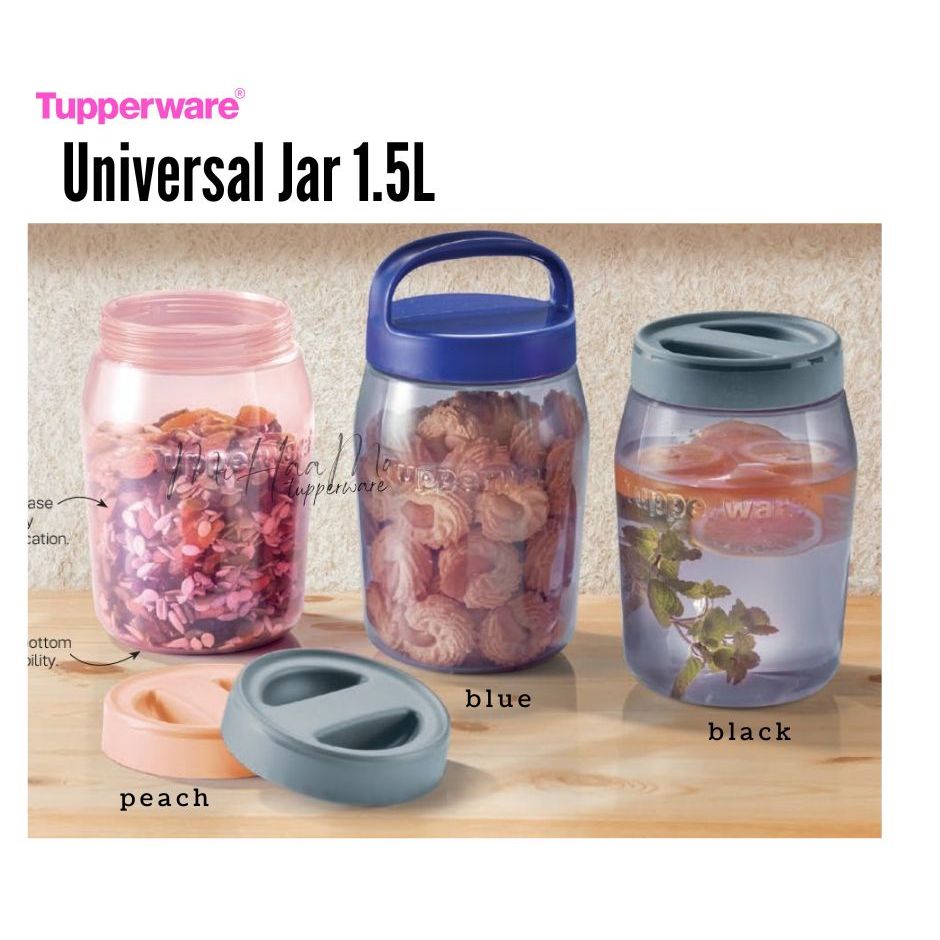 Tupperware Purple/Royale Blue Universal Jar Duo Set 1.5L with Handle ...