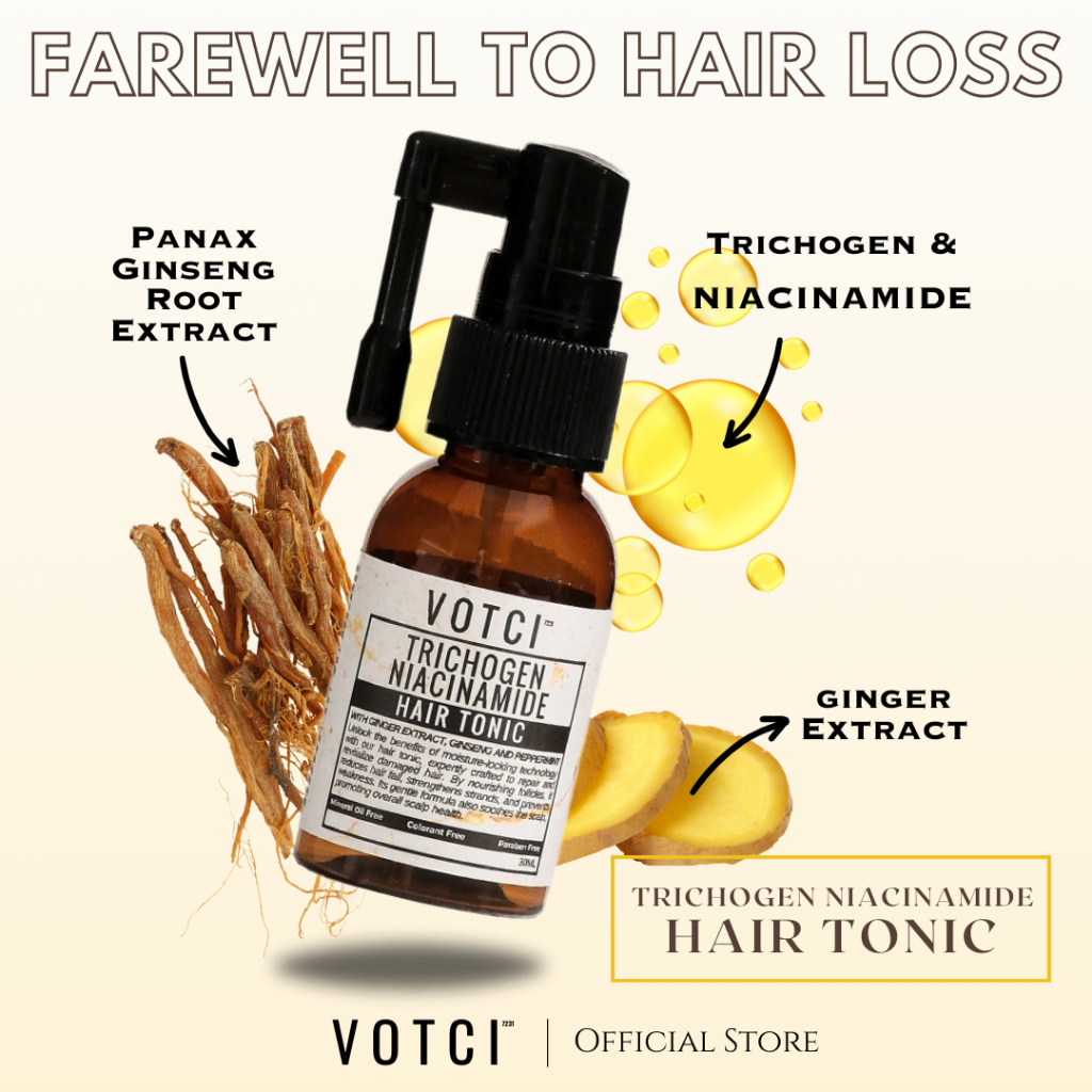 Hair Tonic - VOTCI Trichogen Niacinamide Hair Tonic 30ml | Shopee Malaysia