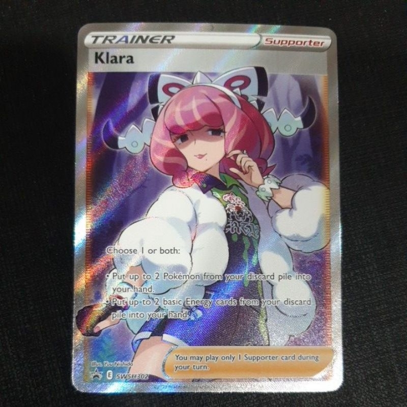 Pokemon Card TCG : Supporter Trainer: Klara SWSH302 Promo Full Art 100% ...