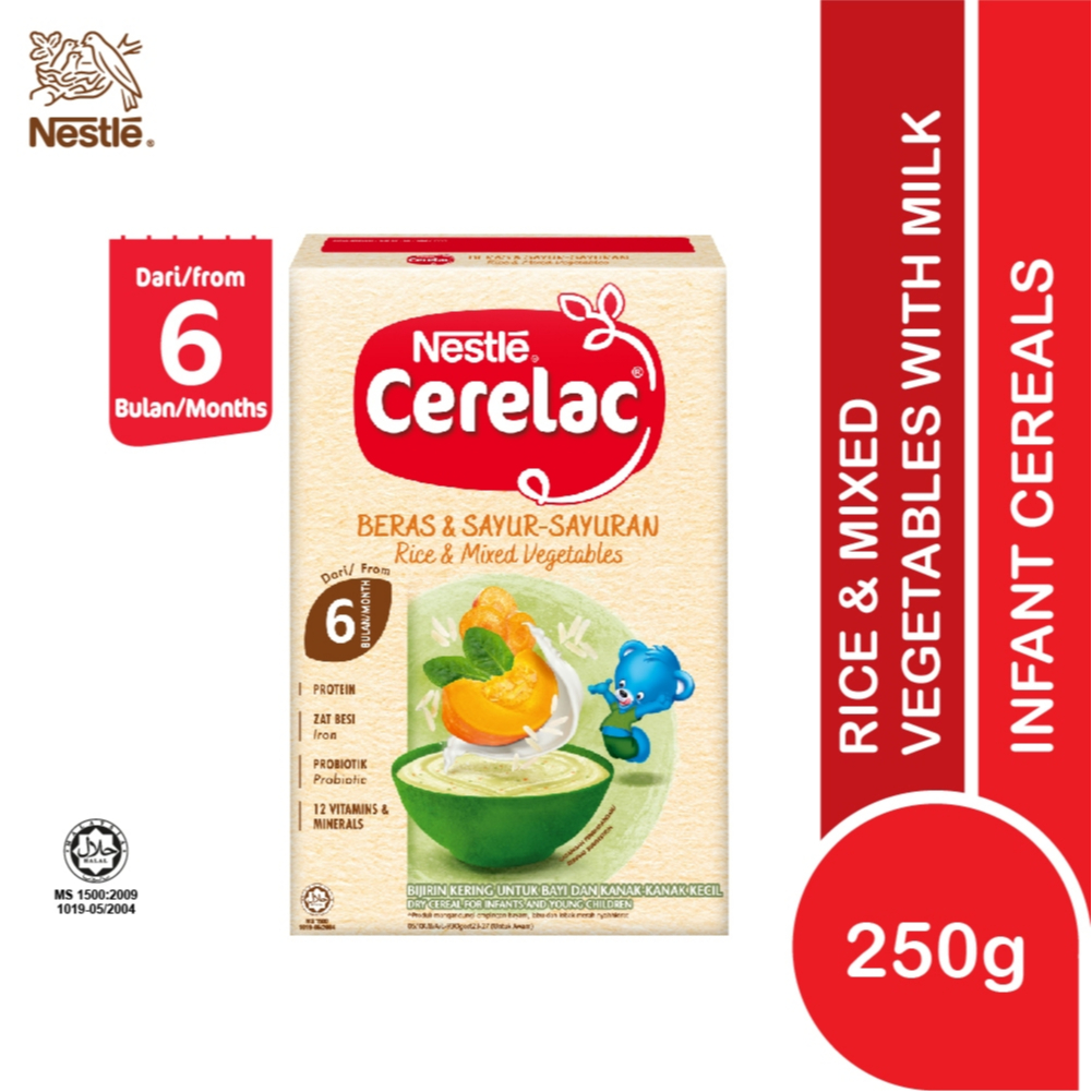 NESTLE CERELAC Infant Cereals with Rice & Mixed Vegetables (250g ...