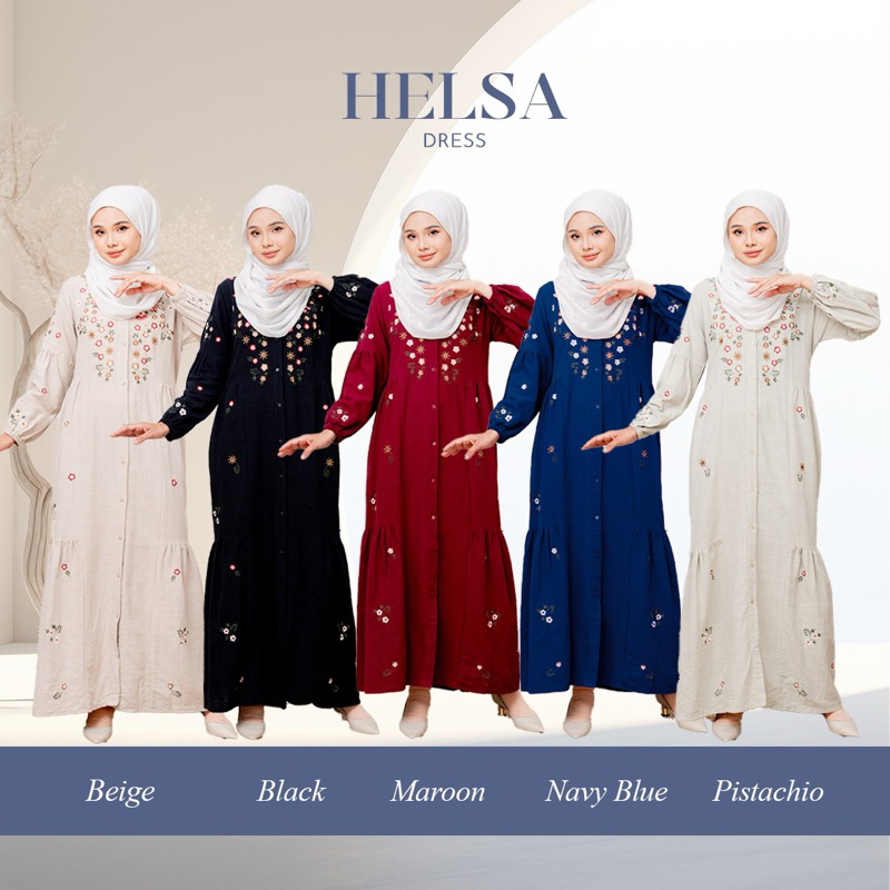 SALE Rayyan Haya’ Helsa Dress {READYSTOCK} Sulam Maxi Dress Nursing ...