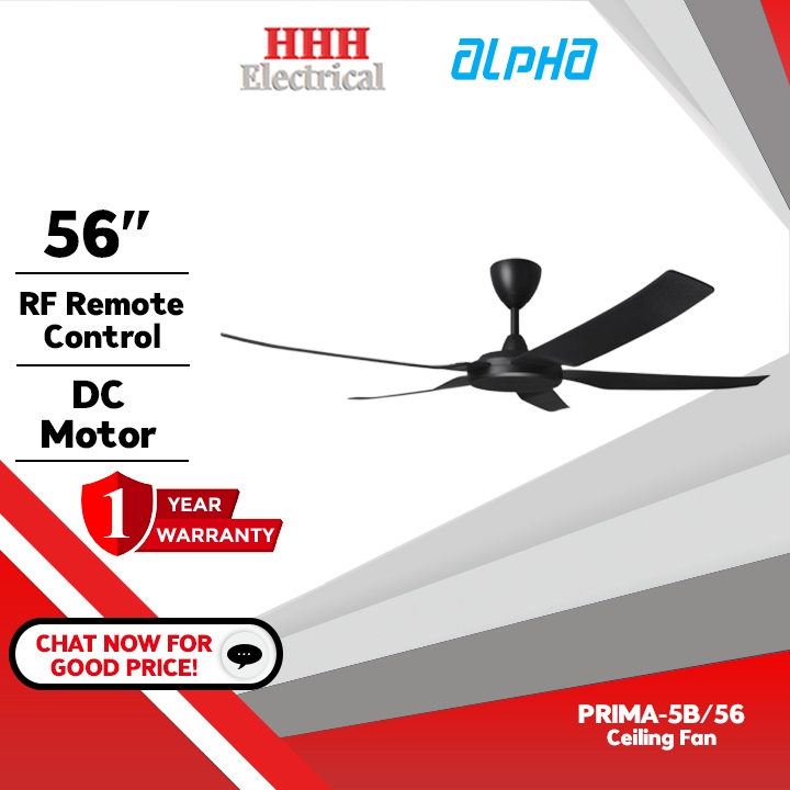Alpha Prima DC Motor Ceiling Fan 56" PRIMA-5B/56 Kipas Siling 56 Inch ...