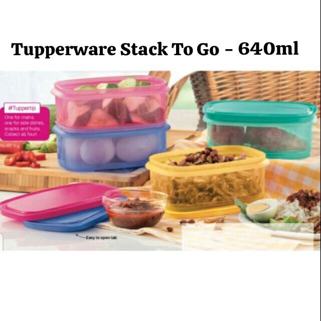 Tupperware Stack to Go 640ml / Tupperware Container | Shopee Malaysia