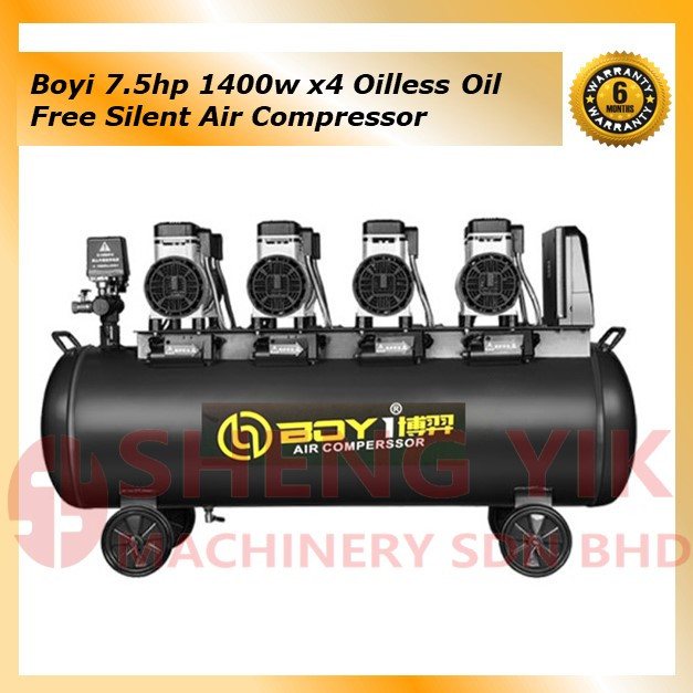 Shengyik Boyi 7.5hp 1400w x4 Oilless Oil Free Silent Air Compressor ...