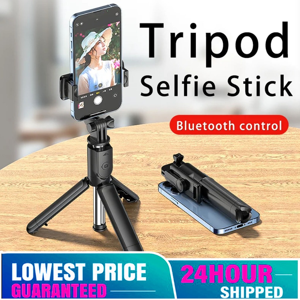 Selfie Stick Tripod 3 in 1 Monopod Stand Phone Tempat Letak Telefon ...