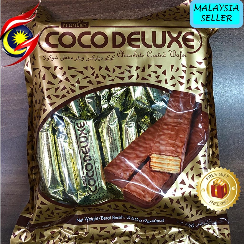 FRONTIER COCO DELUXE CHOCOLATE COATED WAFER 360G( 9G X 40PCS) CHILDHOOD HALAL | Shopee Malaysia