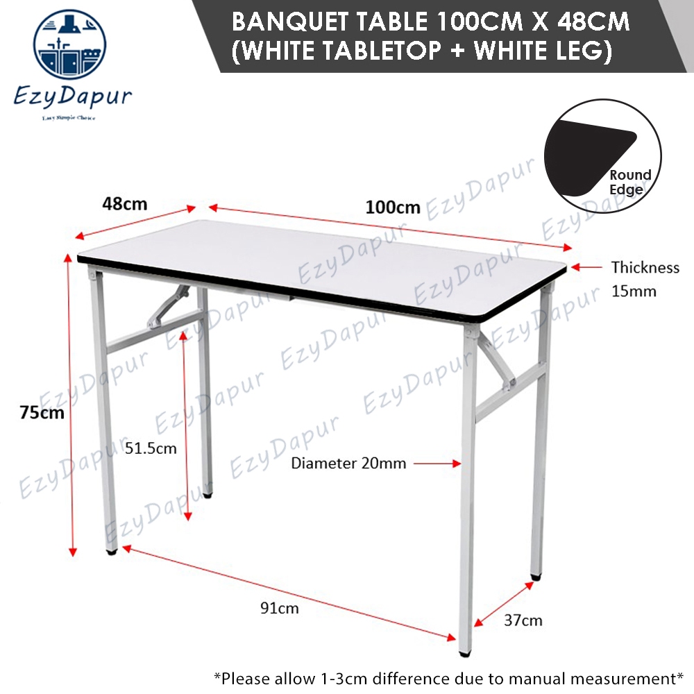 EZYD Foldable Banquet Table Event Table Catering Buffet HDPE Folding ...