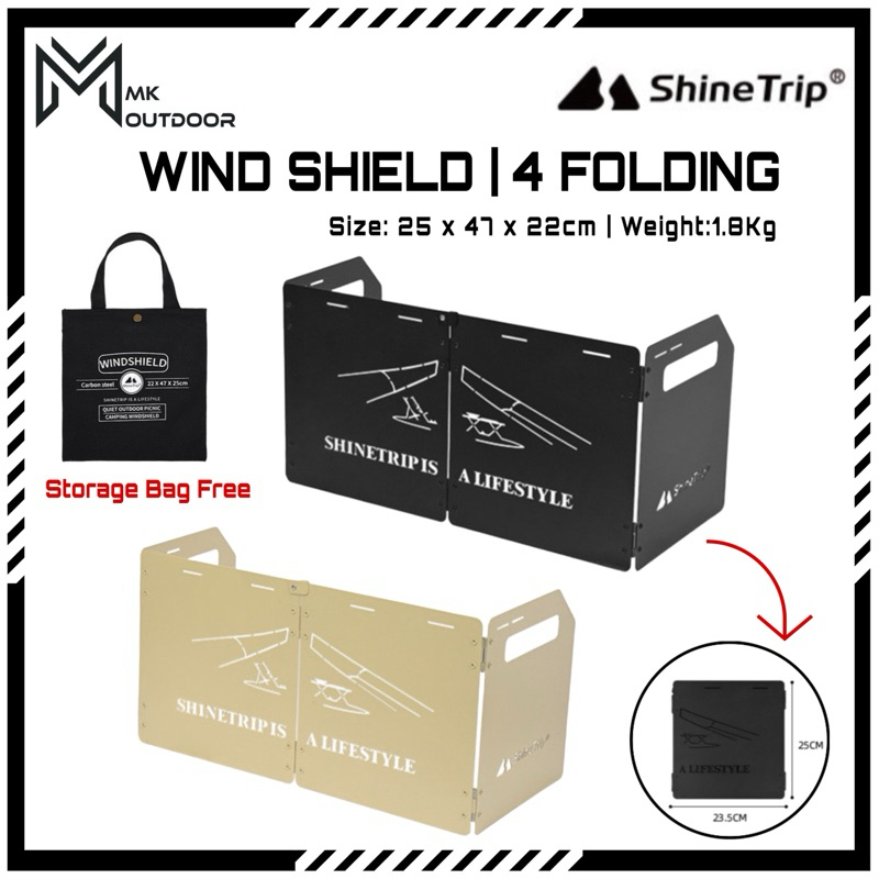 SHINETRIP Outdoor Folding Windshield Stove Fence Portable Camping ...