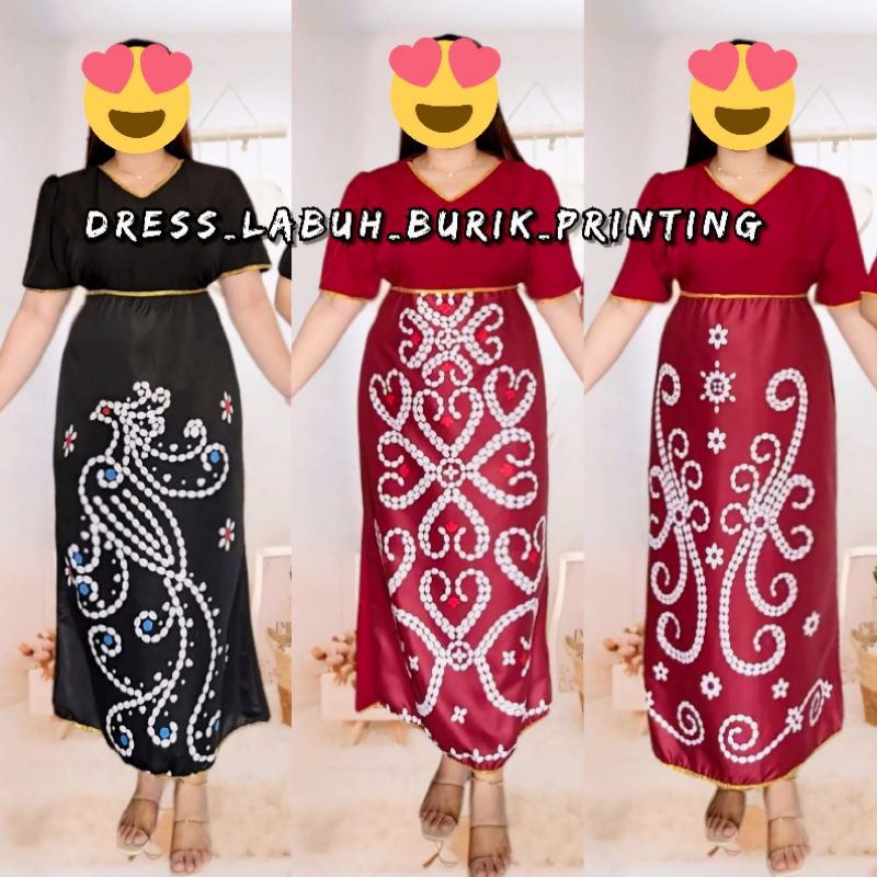DRESS_BURIK_PRINTING_EDITION ( DRESS TRADITIONAL CORAK SARAWAK ...