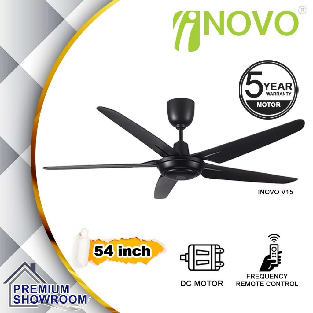 Inovo V15 54inch Ceiling Fan DC Motor 5 Blades With 8 Speed Remote ...