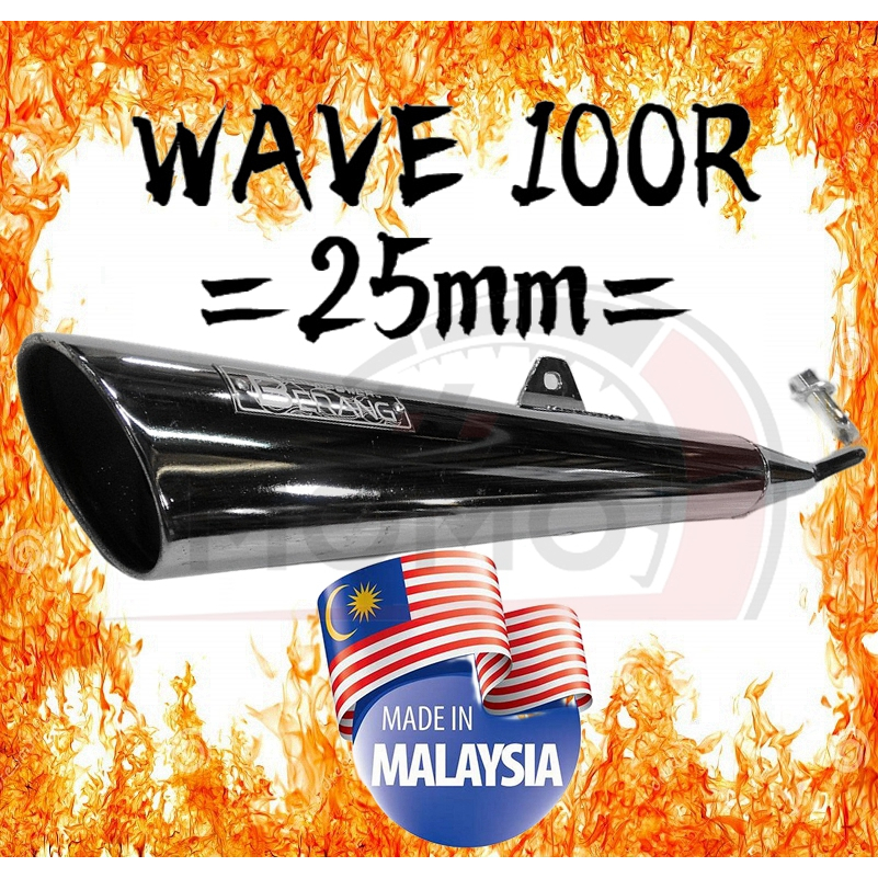 WAVE 100R ekzos Std Open Racing 25mm EPOWER BERANG exhaust HONDA exzos ...