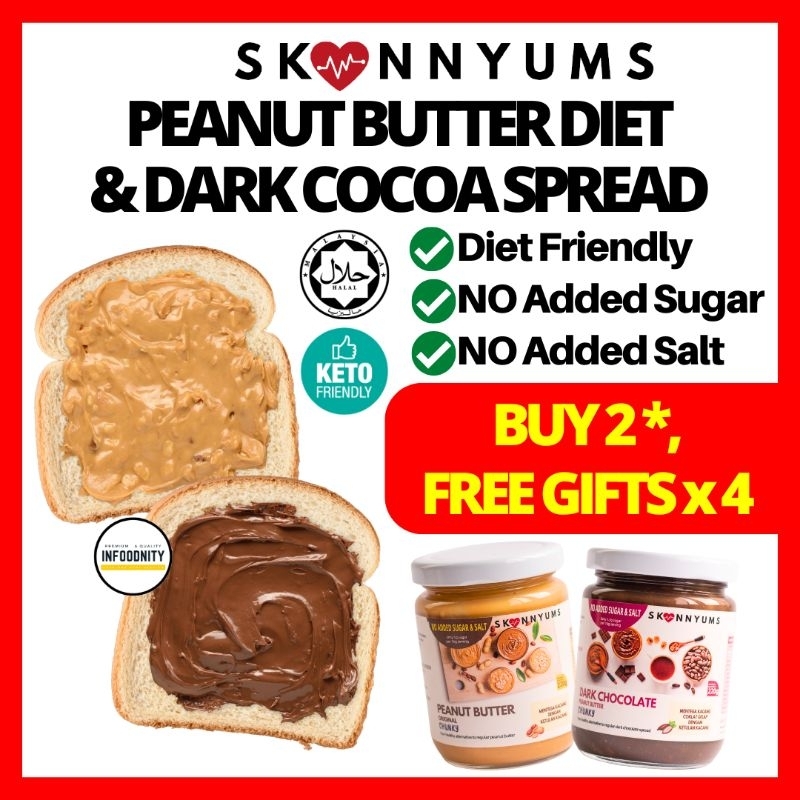 SKINNY Peanut Butter No Sugar and Salt NUTASTY Peanut Butter Diet Keto ...