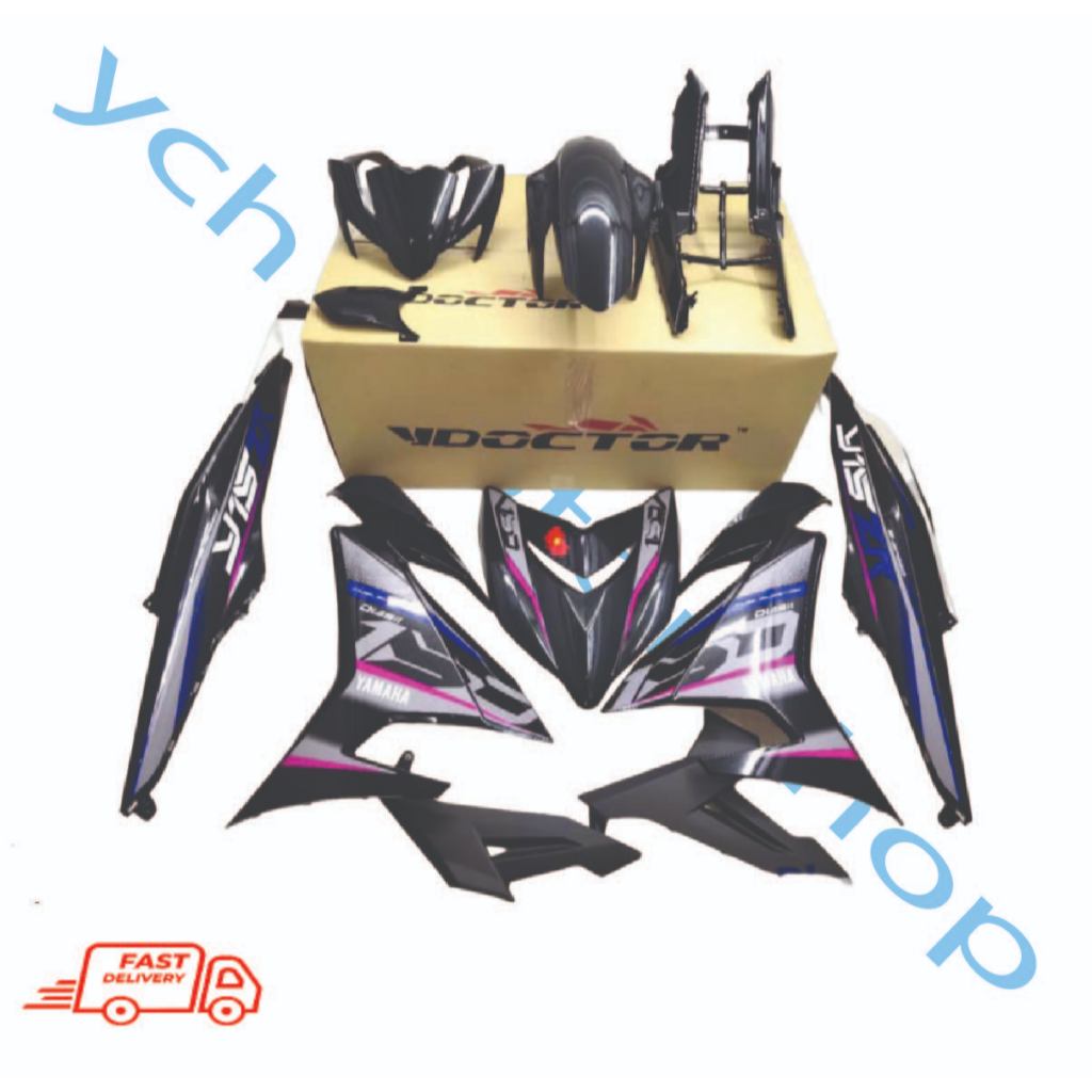 YAMAHA Y15 Y15ZR V2 Y15 V2 Y15 ZR V2 DOCTOR BLACK VIETNAM EDITION HITAM COVER SET STICKER TANAM ...
