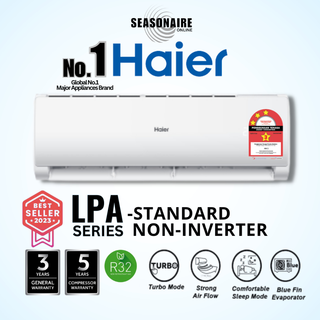 [NEW] HAIER HSU-LPA SERIES R32 AIR COND | Shopee Malaysia