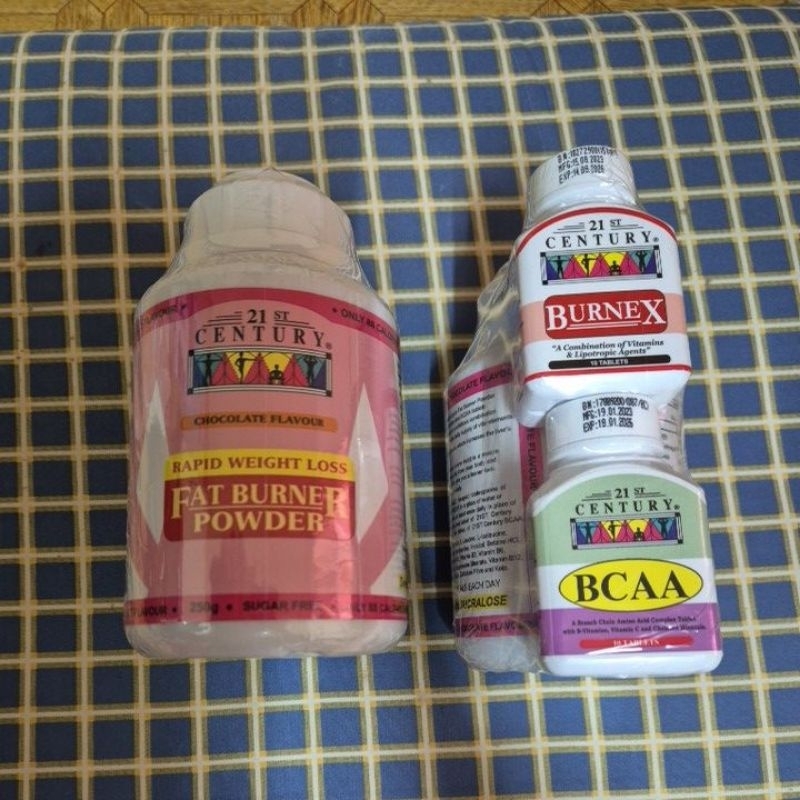 21st Century Fat Burner Powder 250g Foc Burnex 10s Foc BCAA 10S (Expiry ...