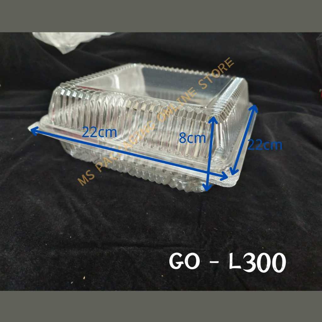 GO - L300 GC - PACK Plastic Tray [ 50pcs± ] Bakery Disposable Plastic ...