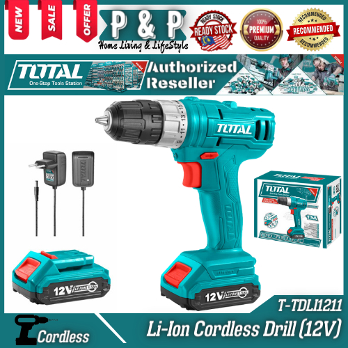 Total Li-ion Cordless Drill (12V) TDLI1211 | Shopee Malaysia