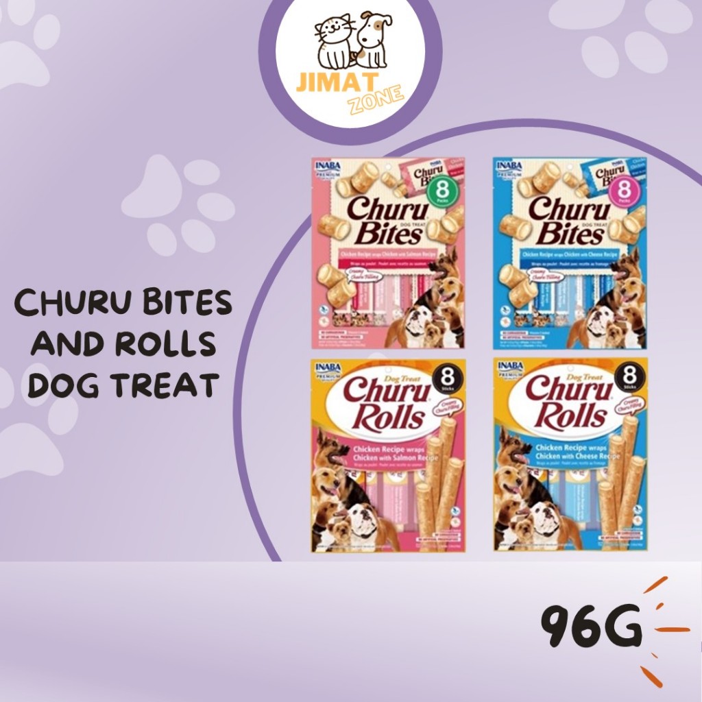 Inaba Churu Rolls & Bites Dog Treats Dog Snacks 12G X 8 Sticks 96G ...