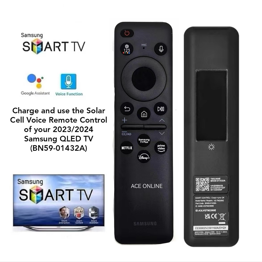 Charge and use the Solar Cell Voice Remote Control of your 2023/2024 ...