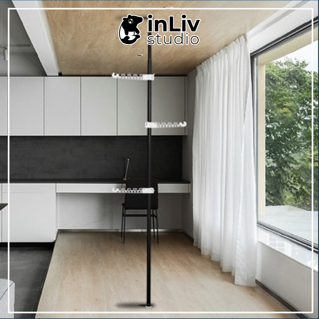 Floor to Ceiling Clothes Hanger Stand Coat Hanger Portable Extendable ...