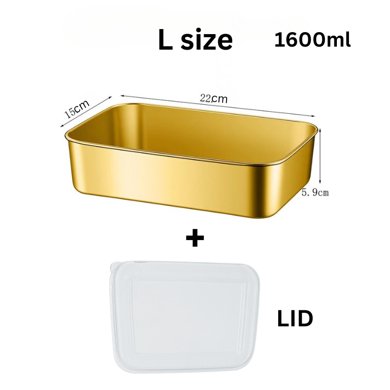 JOM Stainless Steel Organizer Crisper Fresh-Keeping Storage Box with ...